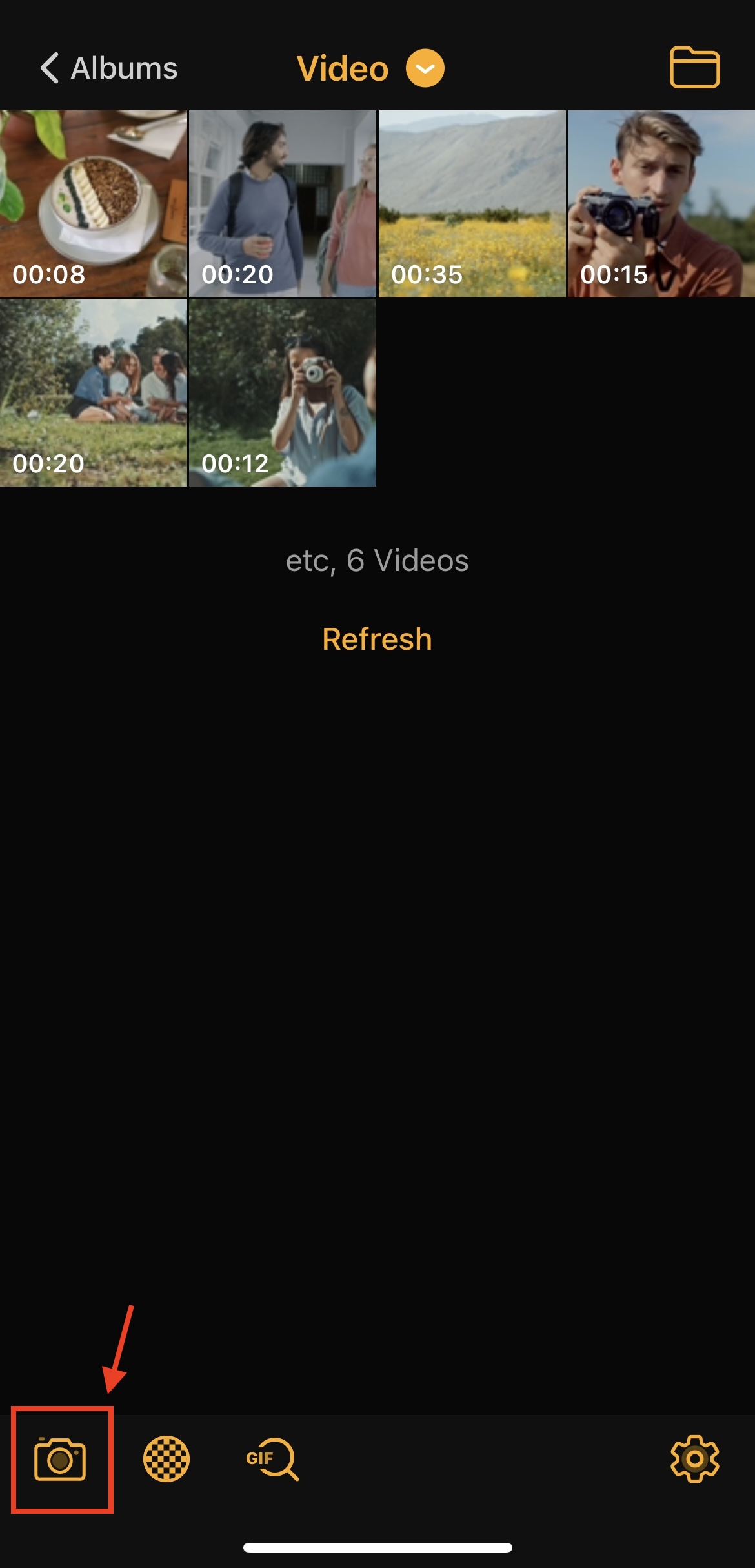Shoot with in-app camera – ImgPlay