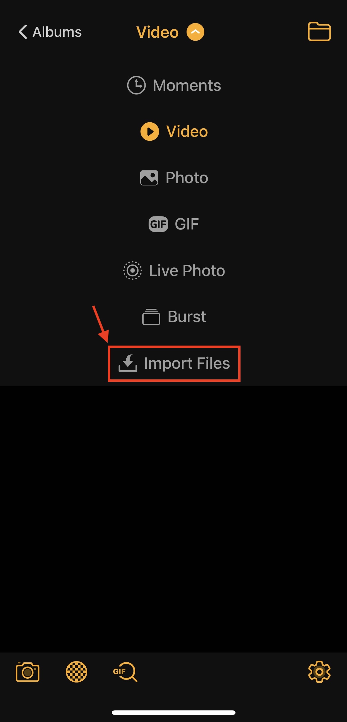 Import your videos, photos and GIFs from anywhere – ImgPlay